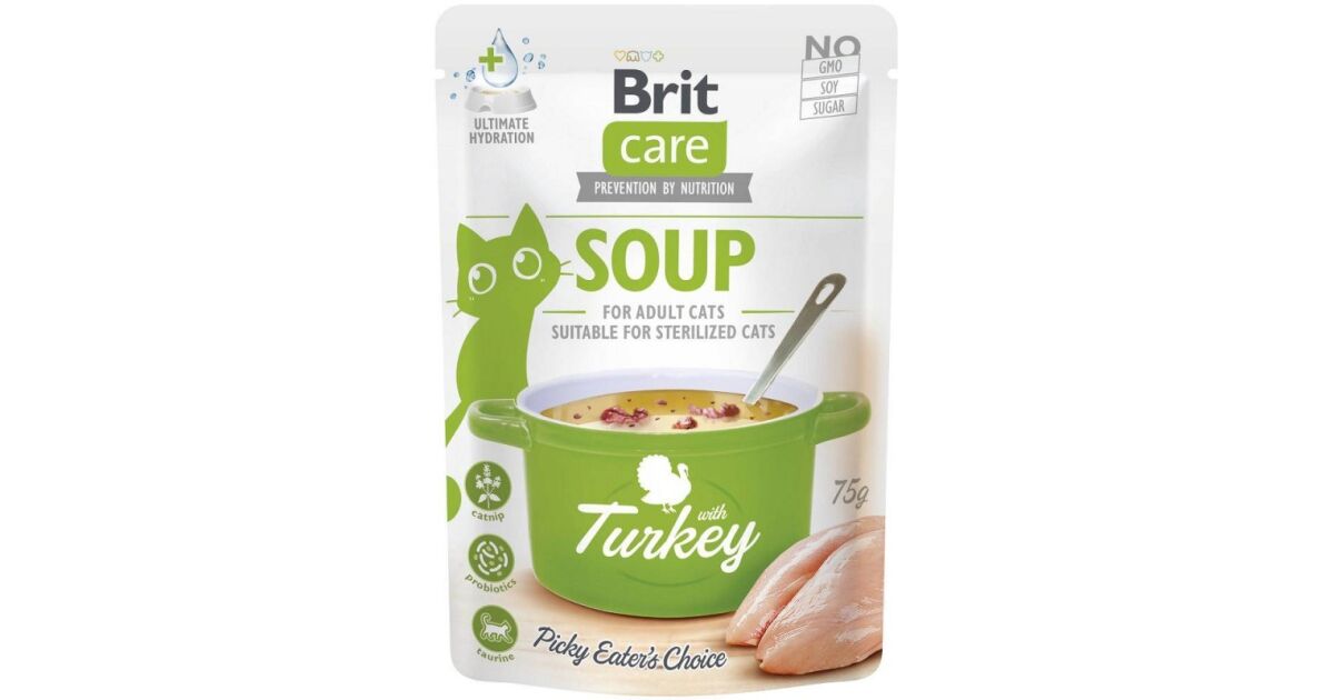 Brit Care Sup cu rață curcan 75g pisică | Pepita.com