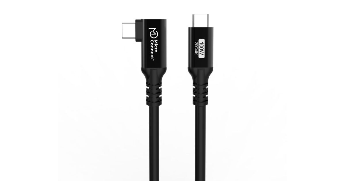Cablu MicroConnect USB-C la USB-C Premium 0.5m, 100W, 20Gbps, USB 3.2 ...