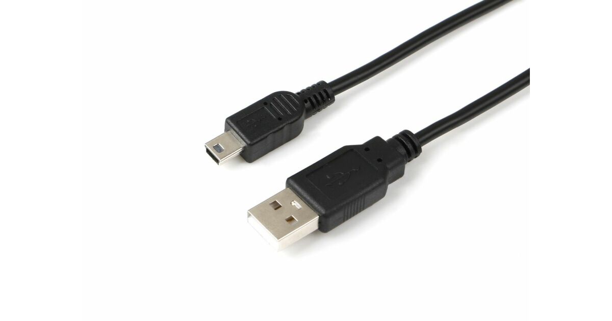 USB MicroConnect USB-A - miniUSB kábel 5 m Fekete (USBAMB55) | Pepita.hu