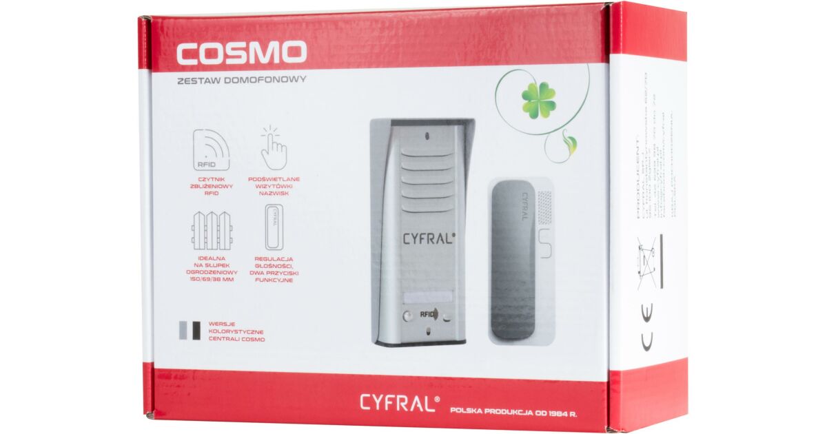 DOMOFON CYFRAL COSMO 2-LAKÁSOS FEKETE KAZETTA FEKETE UNIFONOK | Pepita.hu