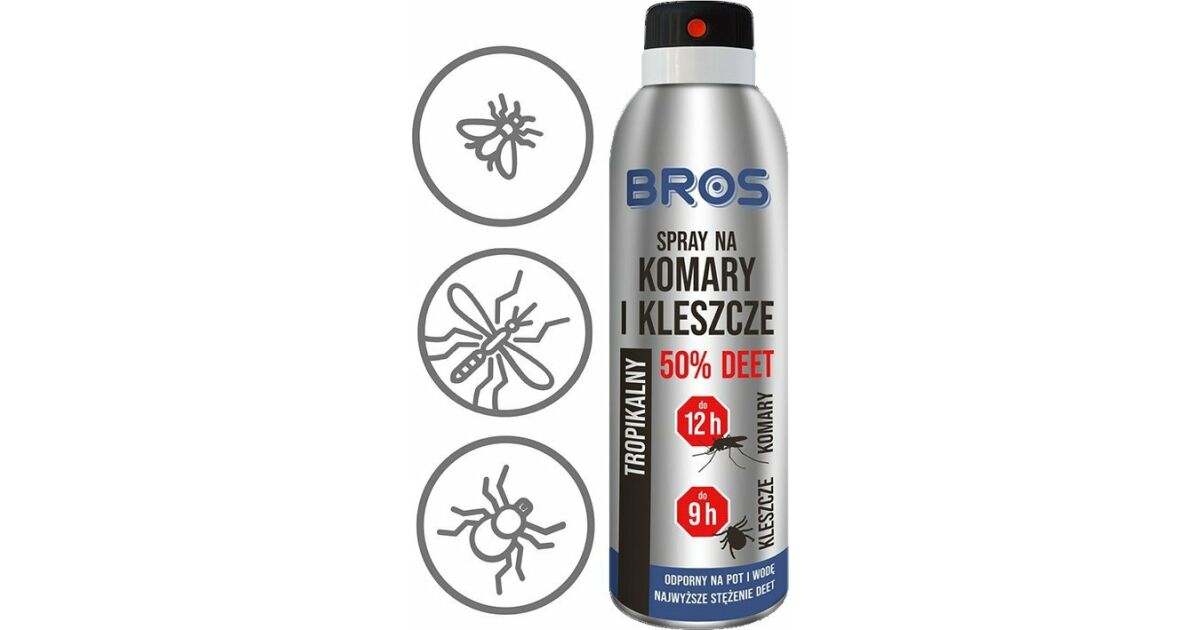 Bros Spray împotriva țânțarilor și căpușelor 50% DEET 90ml | Pepita.com