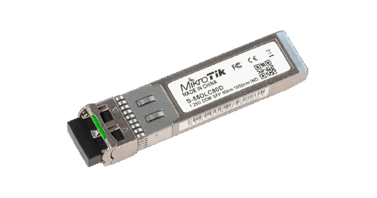 MIKROTIK SFP 1,25G-Modul für 80 km lange Verbindungen mit dualem LC ...