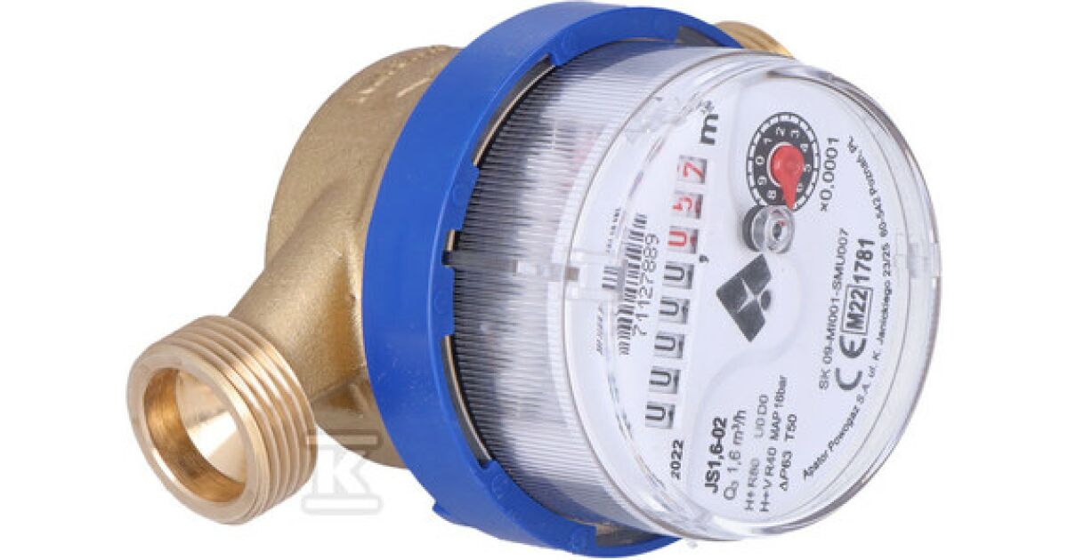 CONTOR DE APĂ JS1,6 L-STD, R80, DN15, ZW | Pepita.com