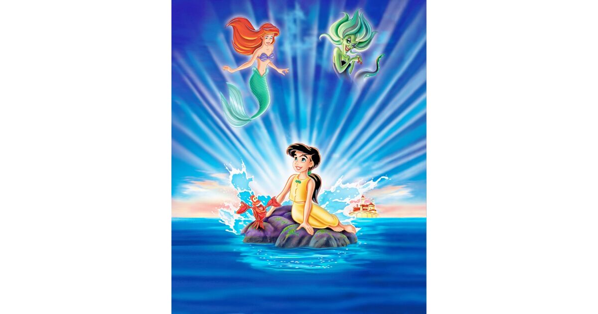 Самозалепващ се и миещ се тапет за стена Little mermaid II, 220 x 135 ...