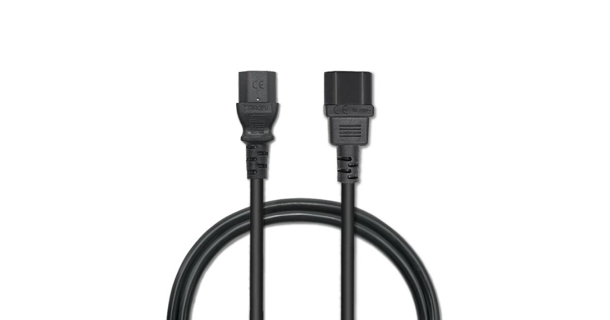 Cablu de alimentare Qoltec pentru UPS | IEC C13/C14 | 3x0.75mm² | 1m ...
