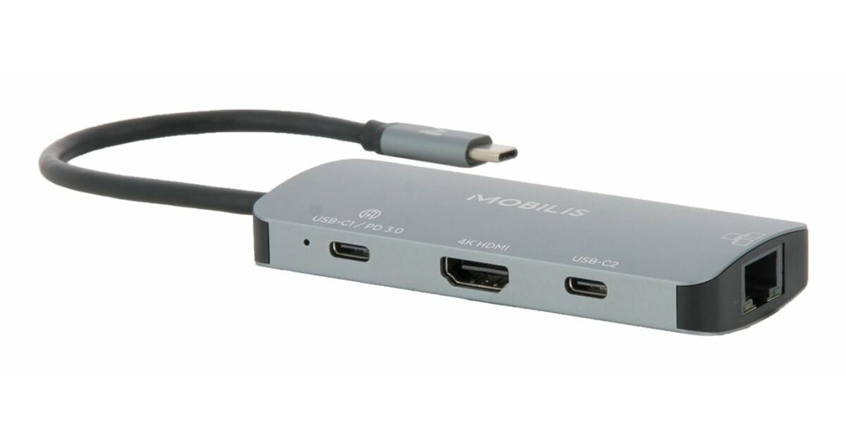 Stație de andocare Mobilis USB-C 7 în 1 100 W Max | Pepita.com