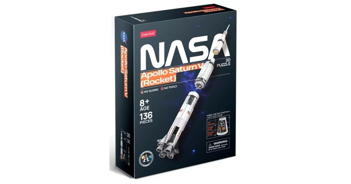 CubicFun Apollo Saturn V Rocket 3D Puzzle DS1059h | Pepita.hu