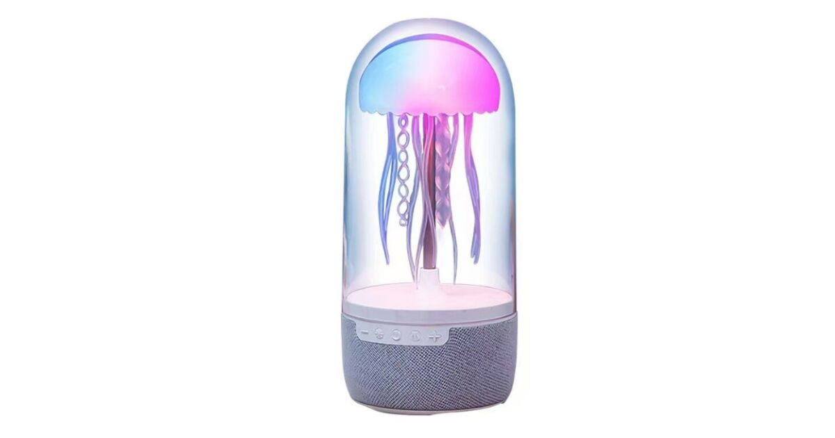 Boxa portabila cu design meduza efecte de iluminare 7 culori bluetooth ...