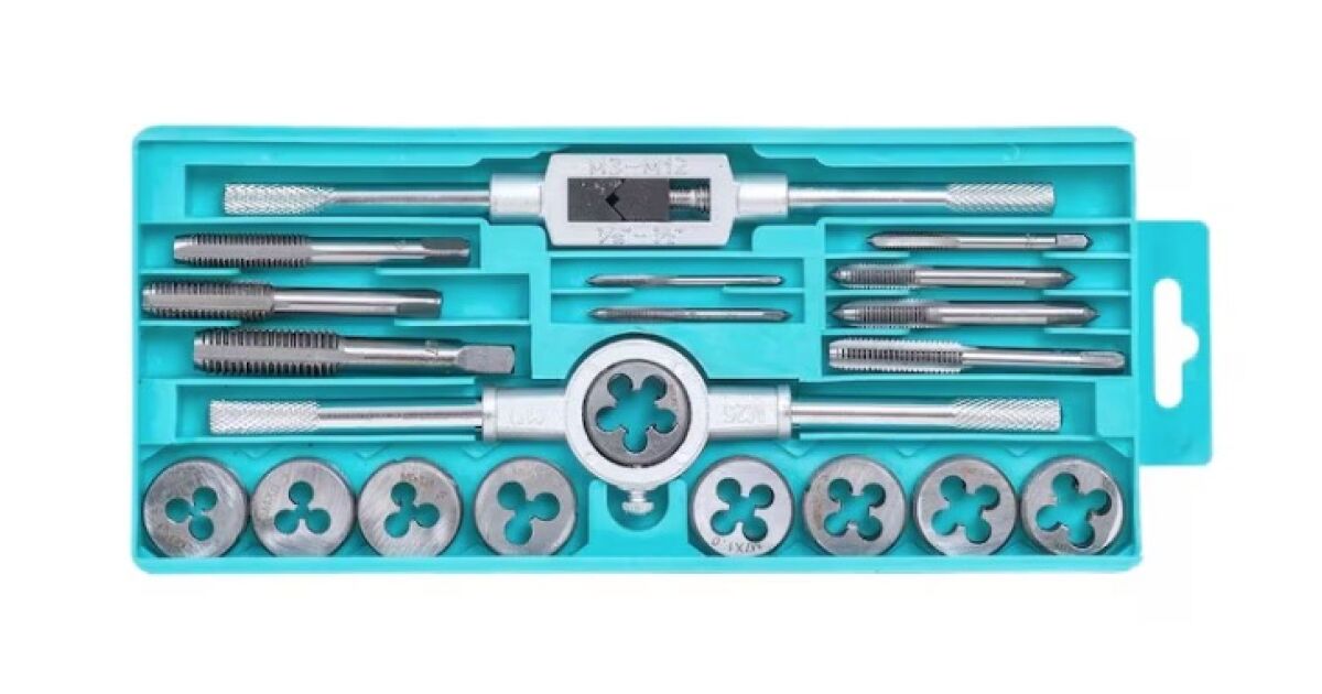 Set 20 piese filiere si tarozi trusa plastic | Pepita.com