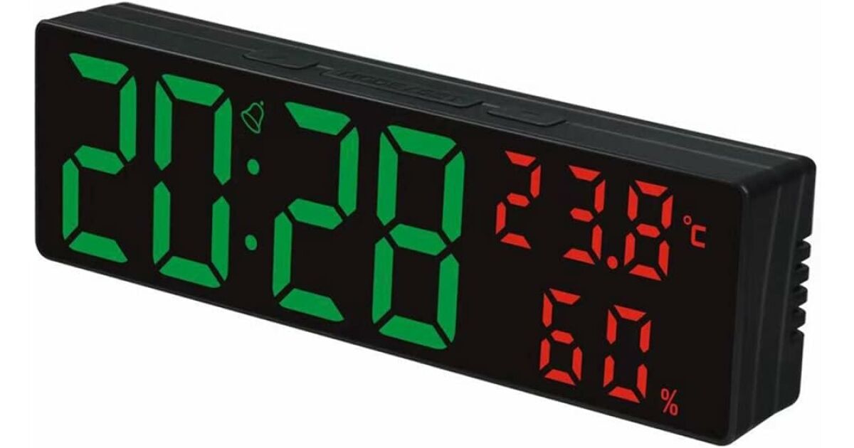 Ceas de Birou Digital cu Termometru si Umiditate Model DS3818l ALB ...