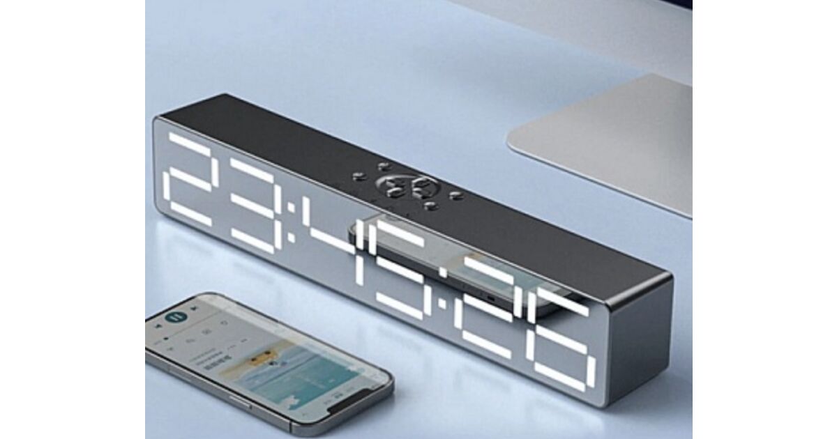 Boxa Portabila cu Ceas Alarma SD Bluetooth Andowl QYXB133 | Pepita.com