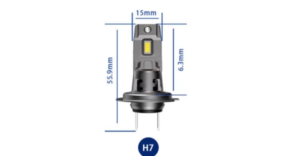 Set 2 becuri auto LED H7 K7 model 3570 de 100W 10000 lumeni 6000k ...