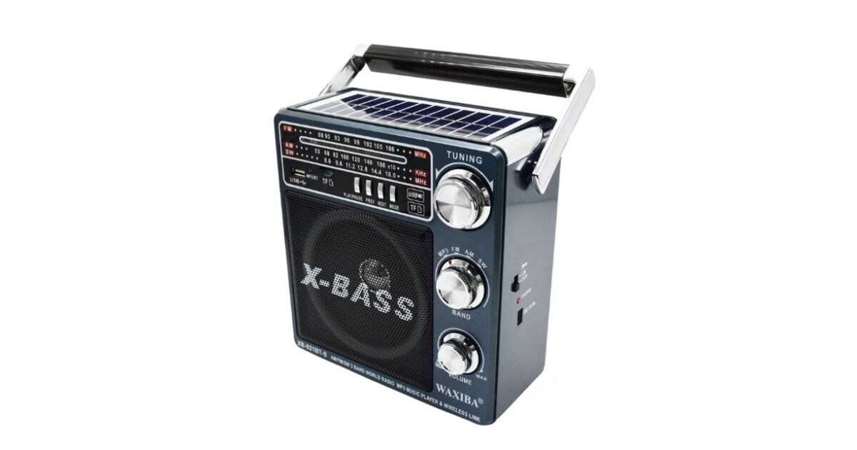 Radio cu Panou Solar XB-921 BT X-Bass mp3 player cu suport card sd/usb ...
