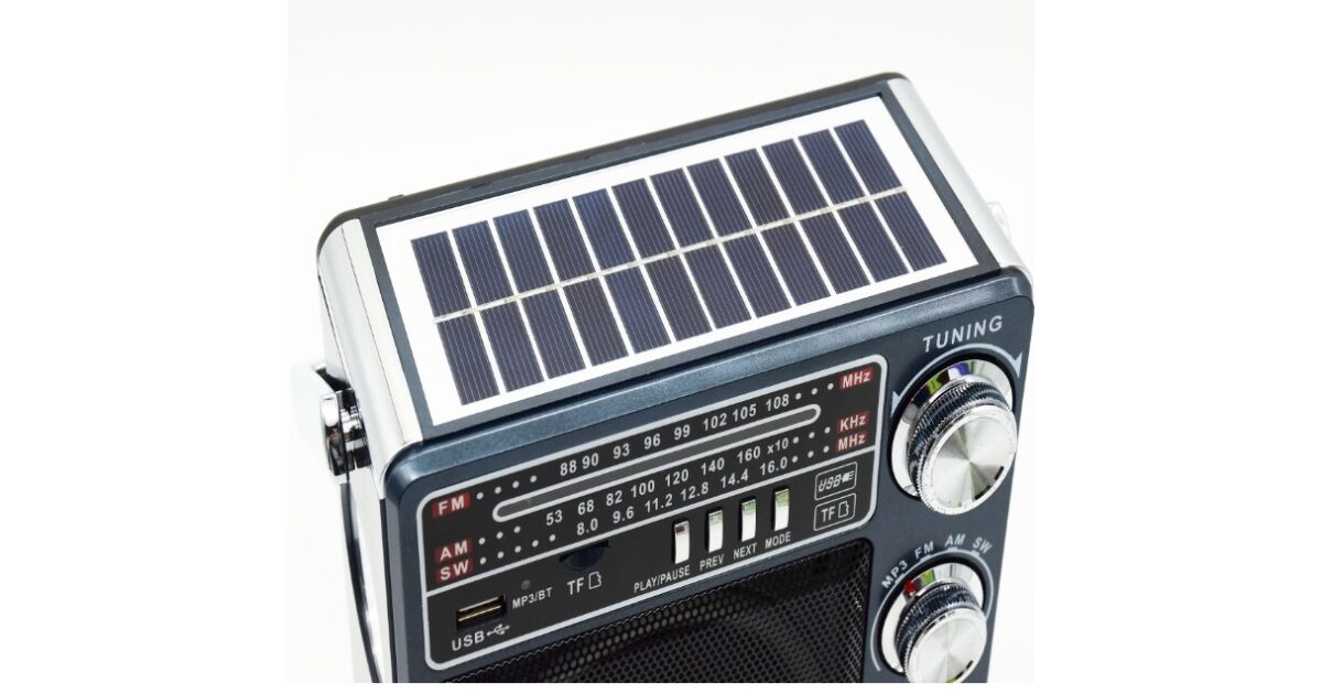 Radio cu Panou Solar XB-921 BT X-Bass mp3 player cu suport card sd/usb ...