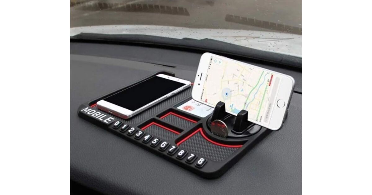 Suport telefon auto tip covoras antiderapant pad masina afisare numar ...