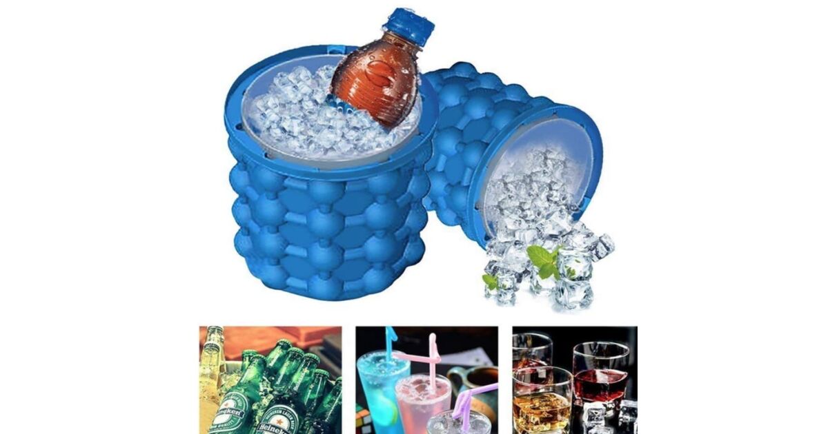 Frapiera gheata 2 IN 1 din silicon si forma pentru cuburi de gheata ...
