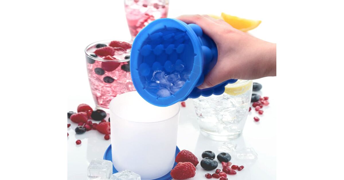 Frapiera gheata 2 IN 1 din silicon si forma pentru cuburi de gheata ...