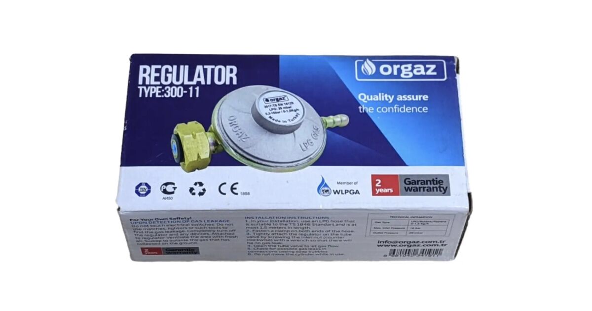 Regulator gaz butelie Orgaz simplu 8 mm Model 300-11 | Pepita.com