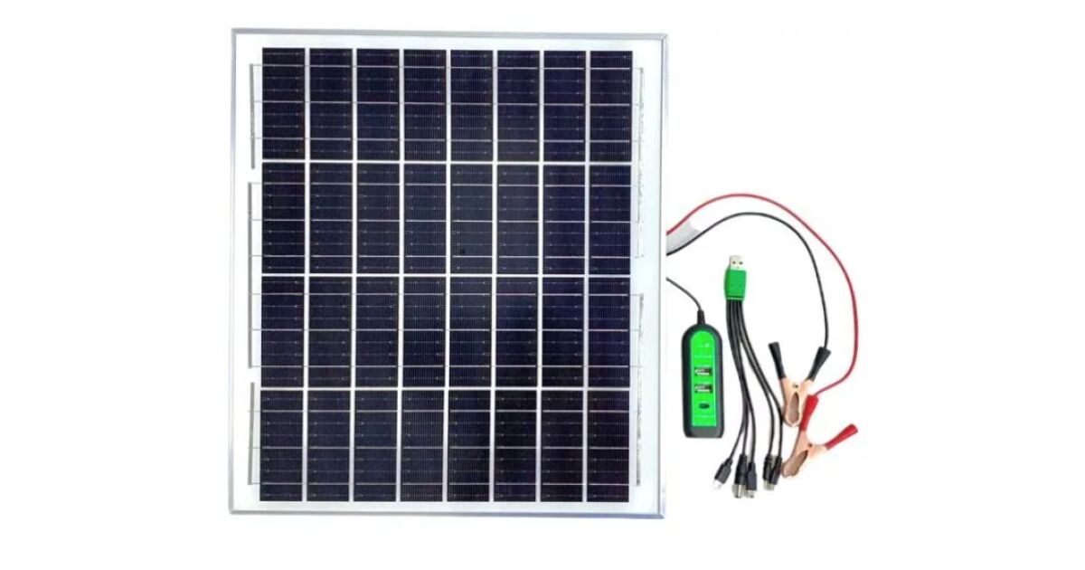 Panou solar portabil 25W cu USB si mufe pentru incarcare device uri CL ...