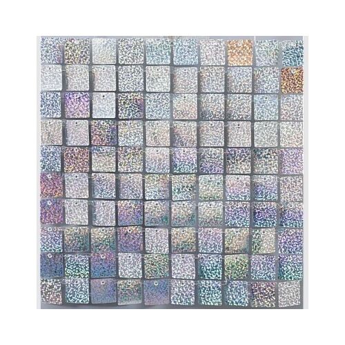 Panou decorativ model patrat cu paiete ARGINTIU cu SCLIPICI 30 x 30 cm ...