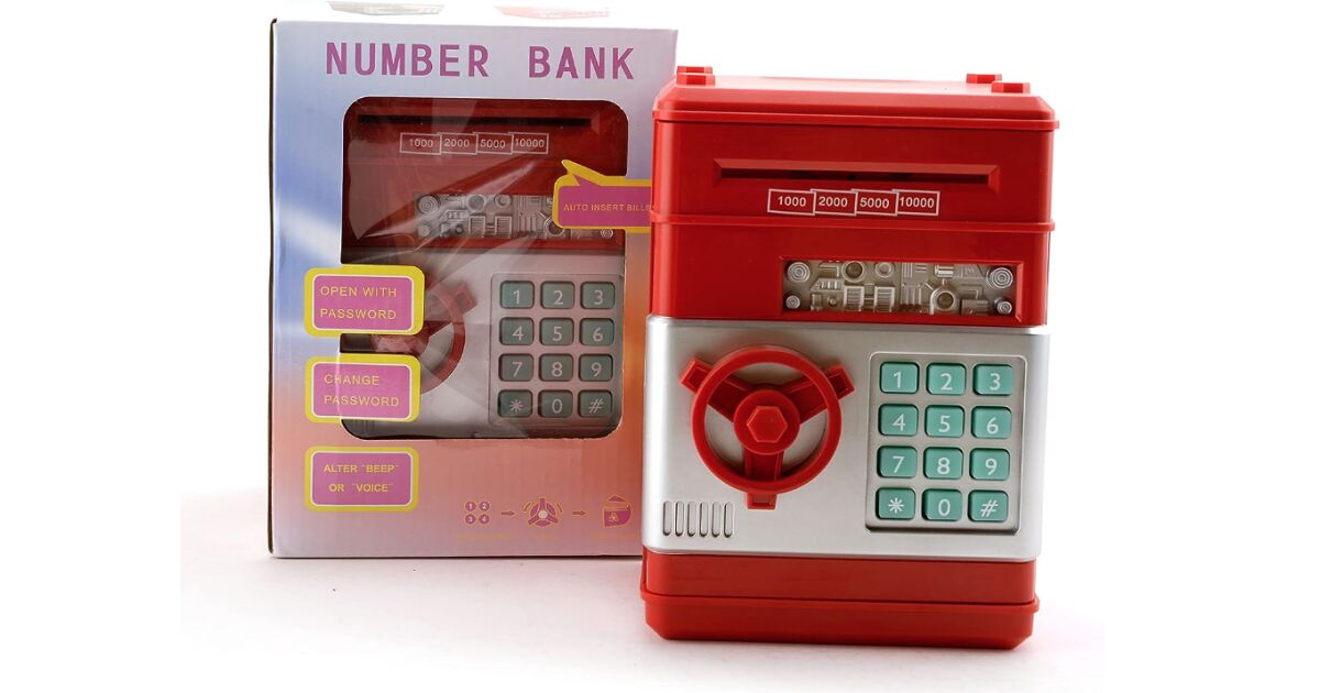 Pusculita Tip Seif deschidere cu pin sunete si lumina ROSIE | Pepita.com