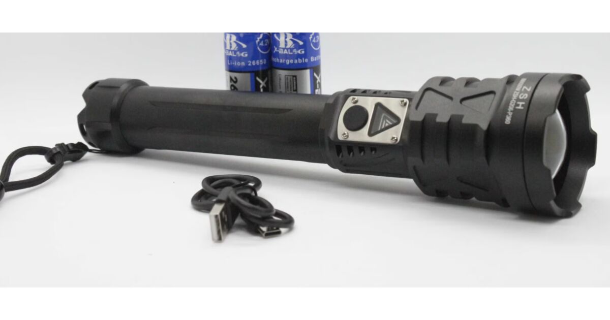 Lanterna de mana profesionala LED BL G206 P360 cu 5x zoom aluminiu ...