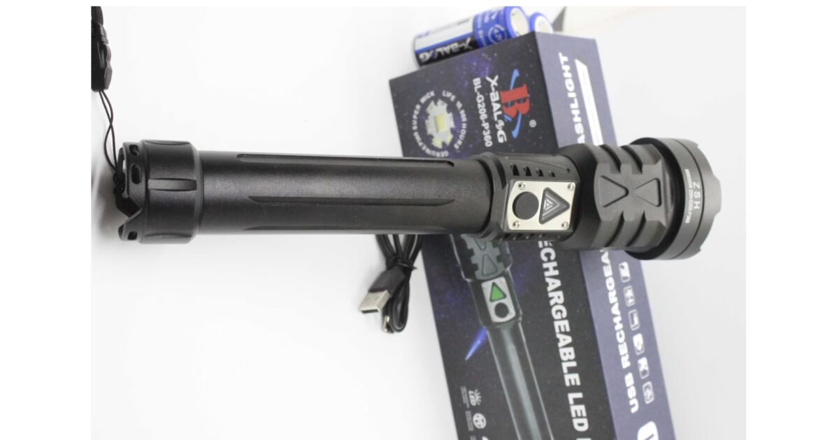 Lanterna de mana profesionala LED BL G206 P360 cu 5x zoom aluminiu ...