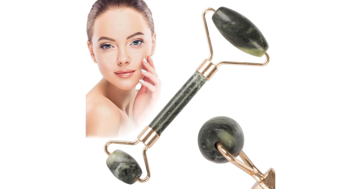Masor facial din jad cu două capete de dimensiuni diferite | Pepita.com