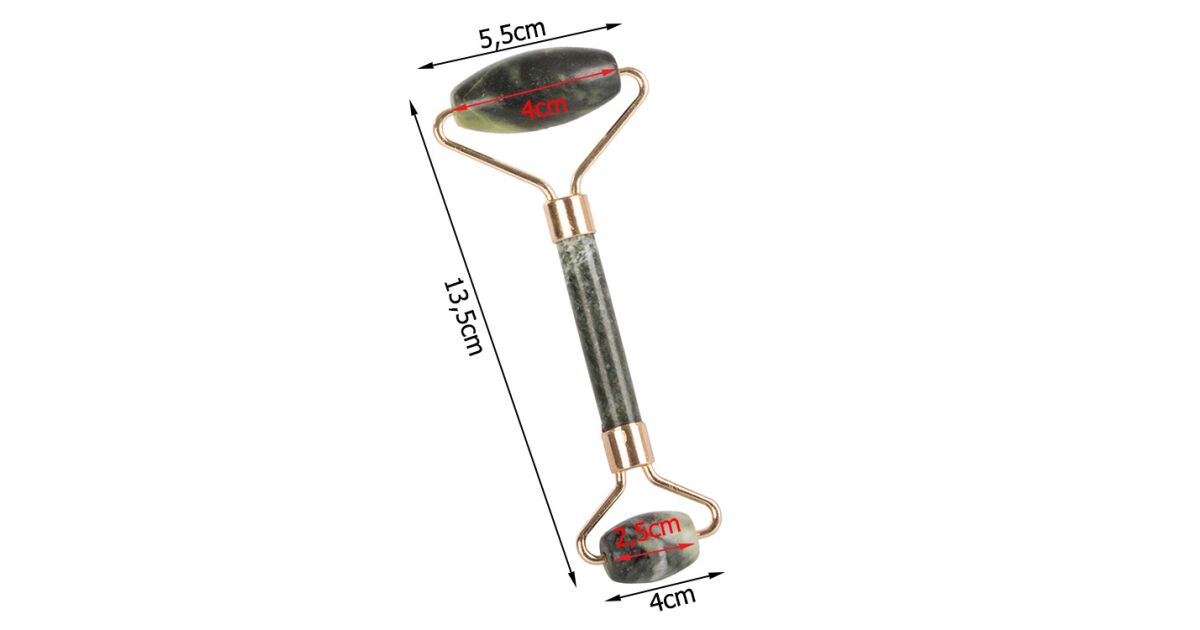Masor facial din jad cu două capete de dimensiuni diferite | Pepita.com