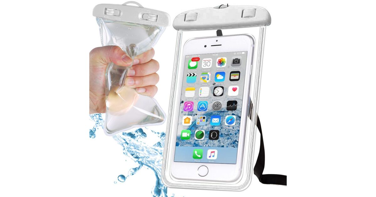 Carcasă universală impermeabilă pentru telefon, albă, pentru ecrane de ...