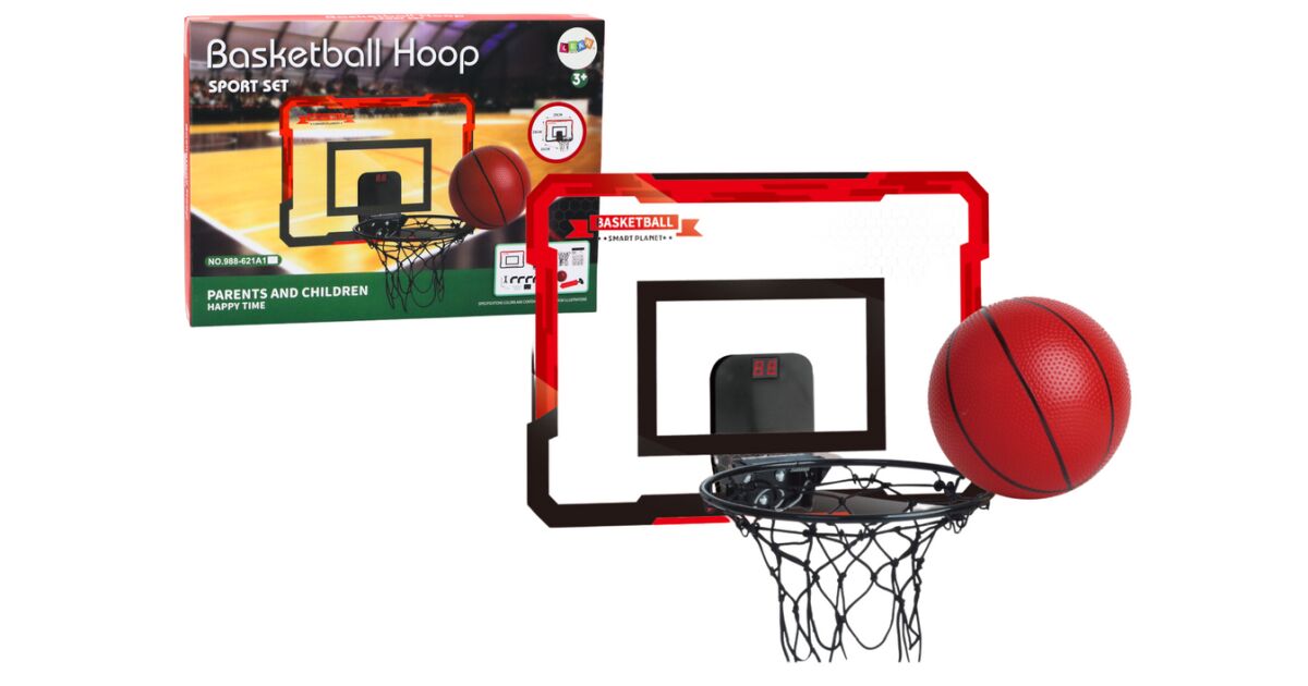 Set de Baschet pentru Copii cu Panou Transparent, Contor și Minge ...