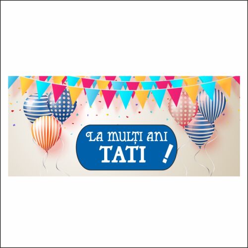 Banner La multi ani tati model 1, 300 x 120 cm | Pepita.com