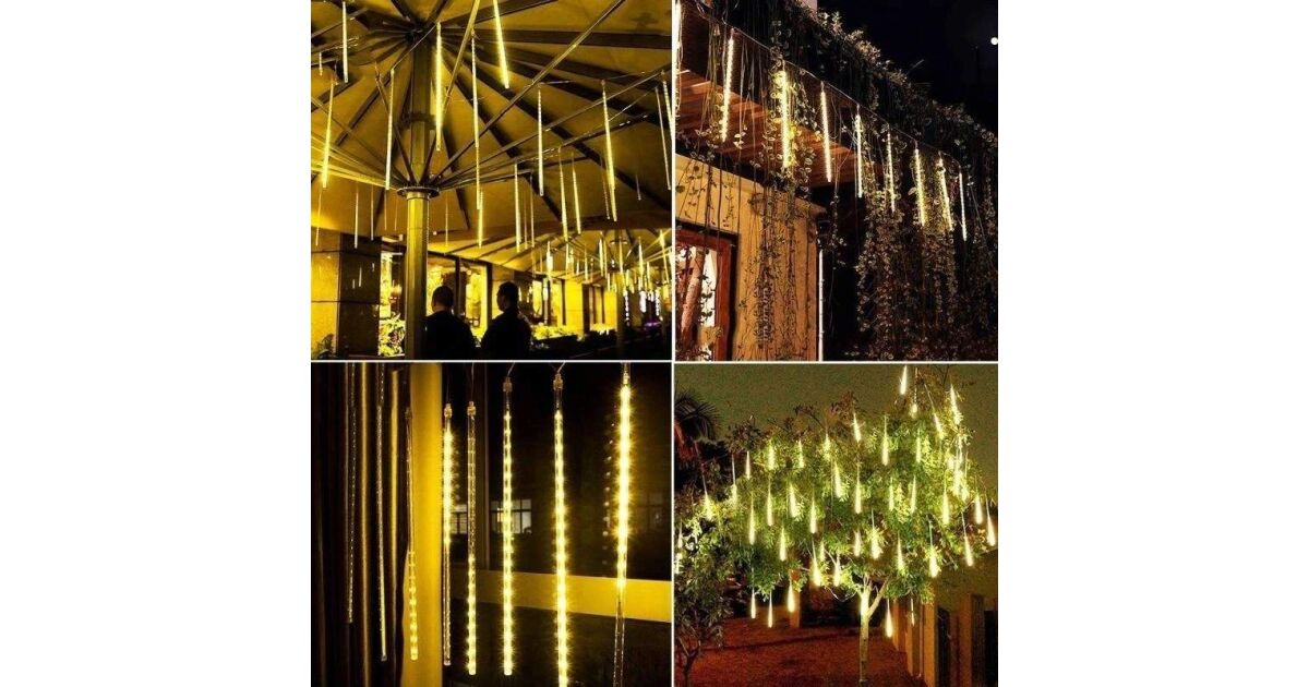 SIKS karácsonyi beépítési típusú Meteor Doves, 80 cm, 8 cső X 36 LED ...