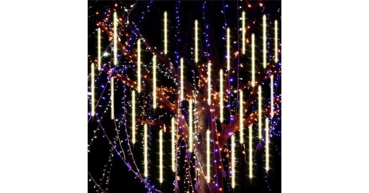 SIKS karácsonyi beépítési típusú Meteor Doves, 80 cm, 8 cső X 36 LED ...