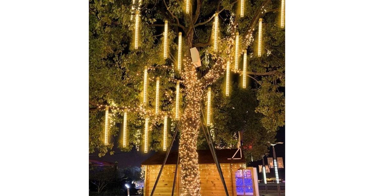 SIKS karácsonyi beépítési típusú Meteor Doves, 80 cm, 8 cső X 36 LED ...