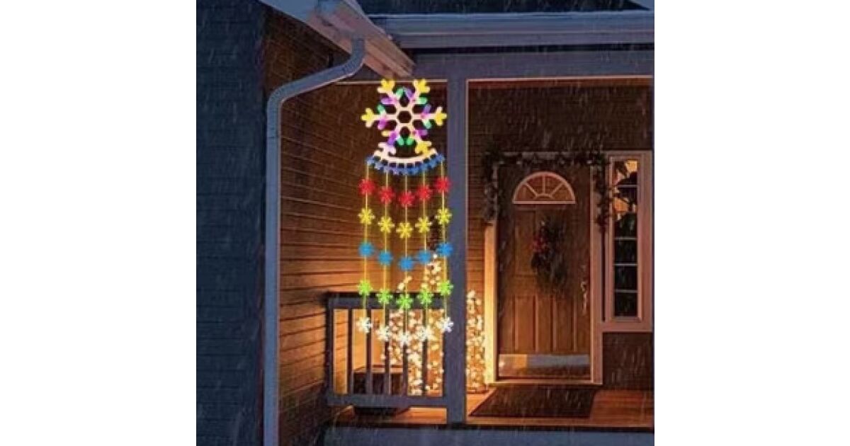 Ghirlanda luminoasa colorata tip FULG lungime 160 cm cu 60LED ...