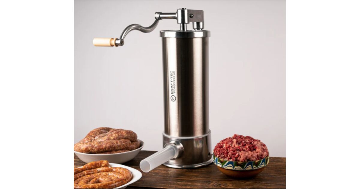 Aparat vertical de facut (umplut) carnati Craft Tec 3kg MX129 inox 5 ...