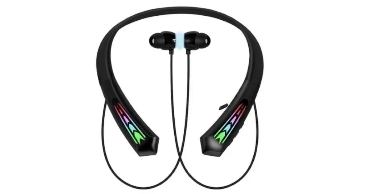 Casti wireless Andowl Q EM20 Bluetooth cu 7 culori LED | Pepita.com