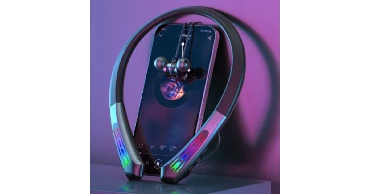 Casti wireless Andowl Q EM20 Bluetooth cu 7 culori LED | Pepita.com