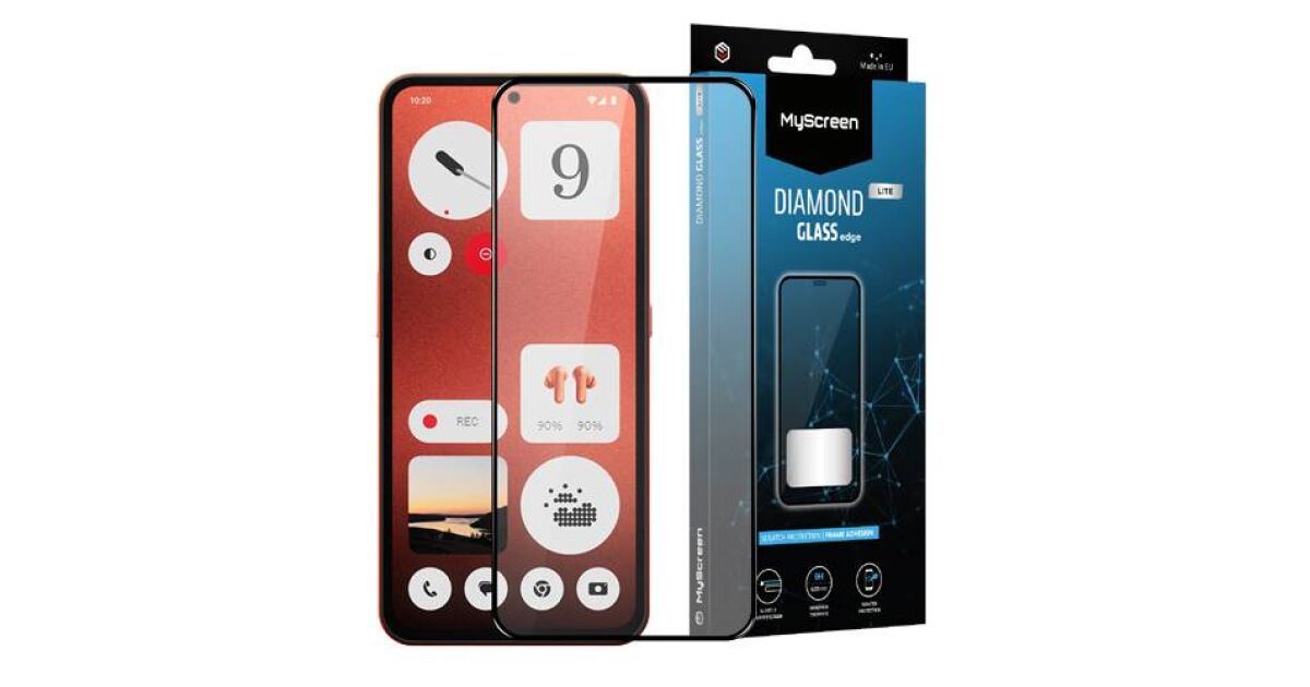 Nothing CMF Phone 1, MYSCREEN DIAMOND GLASS LITE EDGE előlapvédő karcálló edzett üvegfólia, 9H ...
