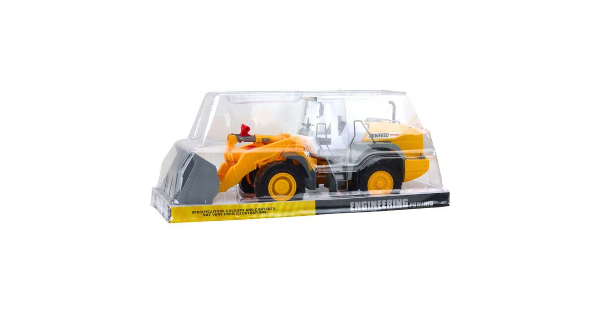 Excavator vehicul de construcții cupă mobilă mare gri-galben | Pepita.com