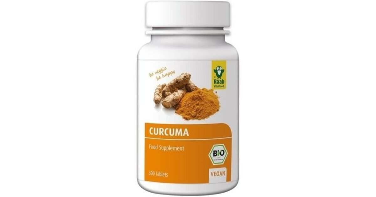 Bio-Kurkuma (Curcuma) 300 mg, 300 vegane RAAB-Tabletten | Pepita.com