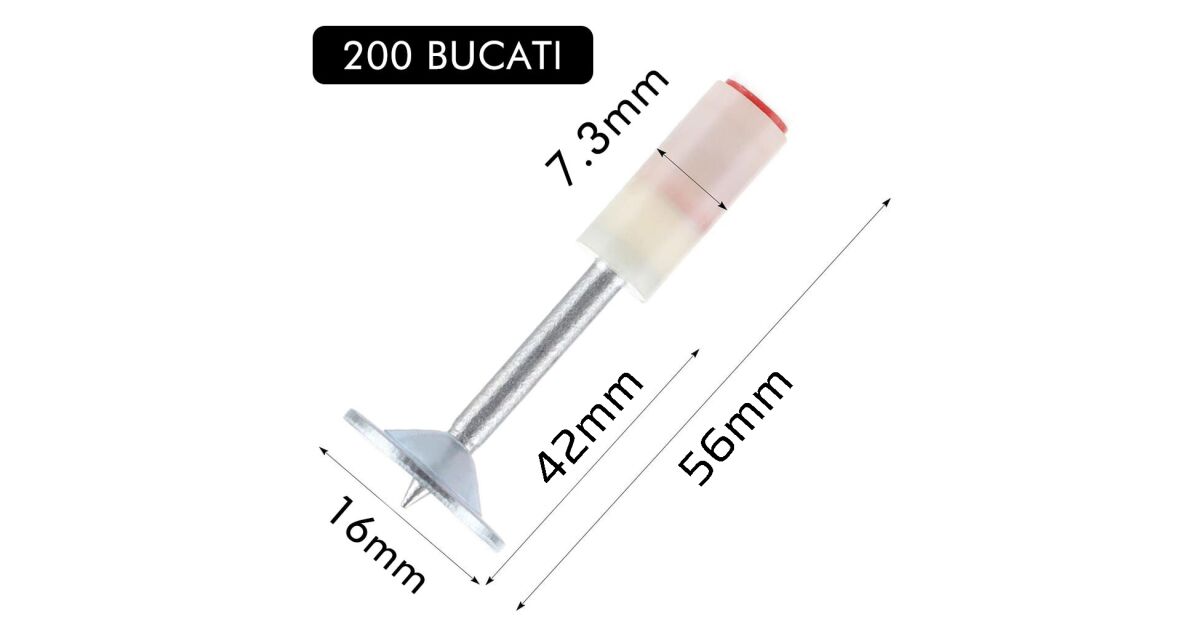 Set 200 Cuie Tip Ciuperca Pentru Pistol Cu Autopropulsare, 200 Bucati ...