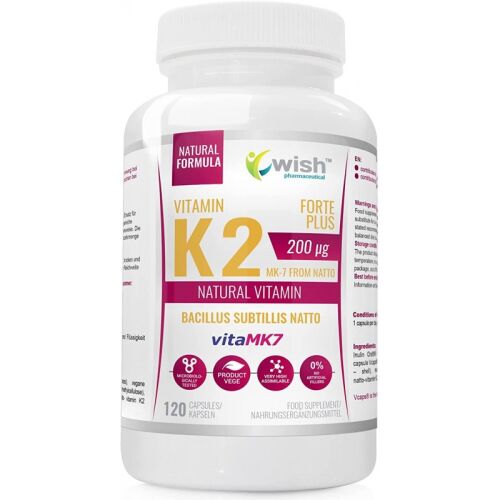 Wish Vitamin K2 Mk-7 Natto 200mcg - 120 kapszula | Pepita.hu