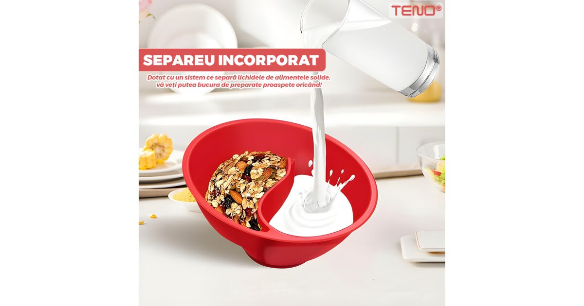 Teno® 3 az 1-ben müzlis tál, beépített elválasztó, hátsó fogantyú ...