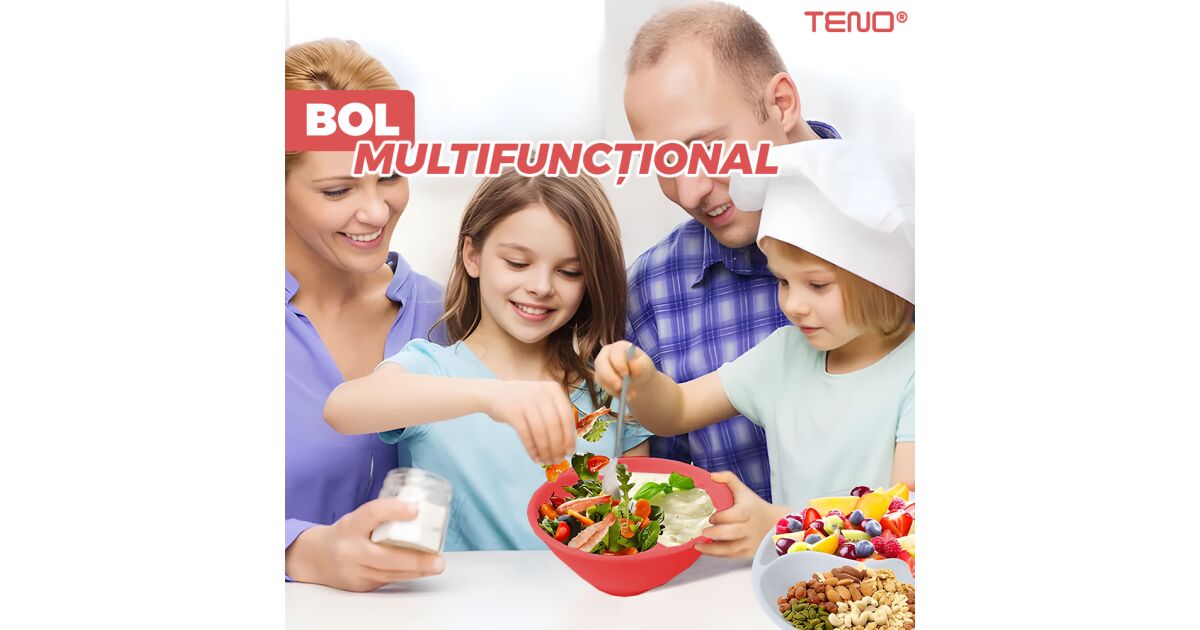 Teno® 3 az 1-ben müzlis tál, beépített elválasztó, hátsó fogantyú ...