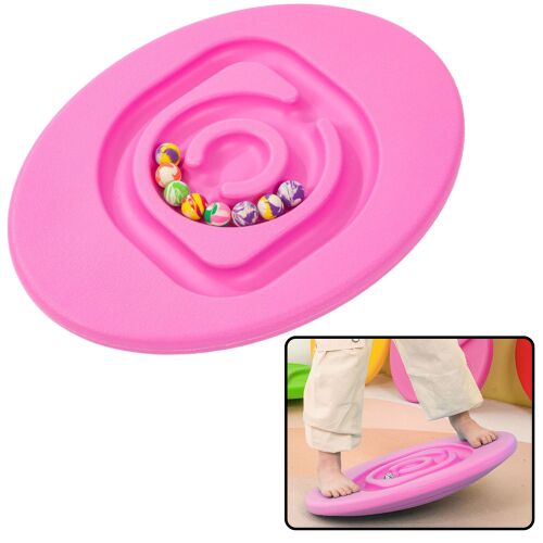 Sensory Balancing Board For Children Rubber Balls 5pcs Pink | Pepita.com