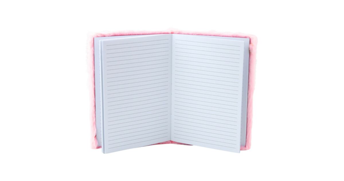 Caiet de notițe pufos cu linii Inimi de cristal Roz A5 80 de file ...