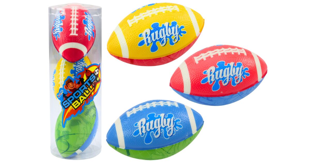 3 darabos habos Rugby labda készlet 3 színben | Pepita.hu