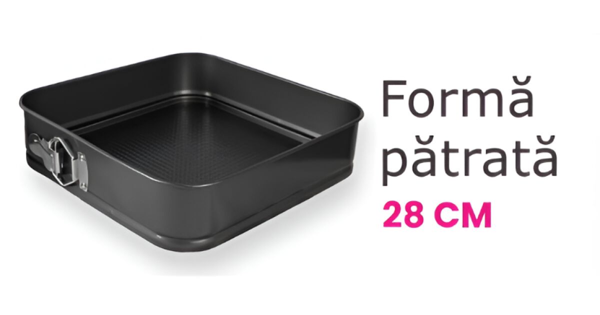 Set 3 tavi pentru copt forma Inima/Rotunda/Patrata cu baza detasabila ...